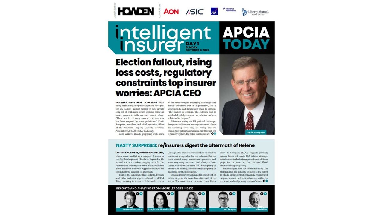 APCIA Today 2024 Day 1 is now live | Intelligent Insurer
